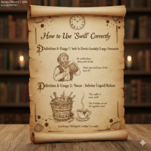 Swill Meaning – Quick Definition for Easy Understanding